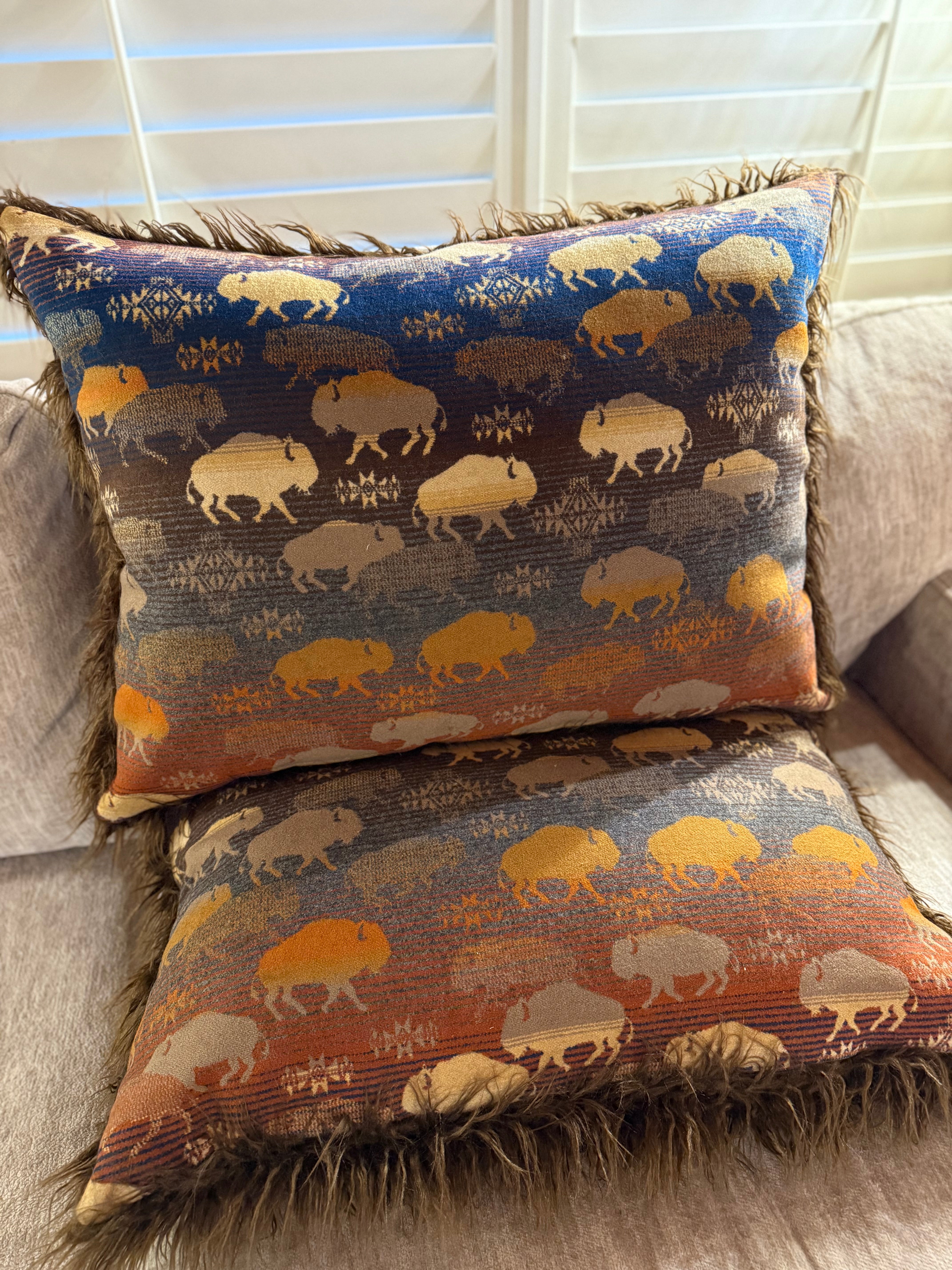Super Large Land of Buffalo Pillow – Punchy Pillows